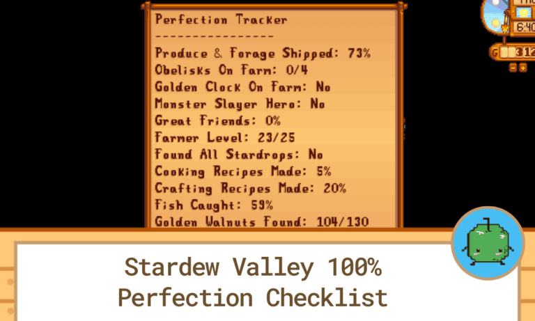 Stardew Valley 100% Perfection Checklist - SDew HQ